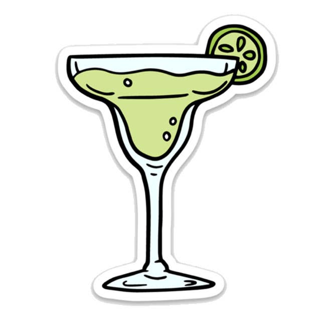 how to draw margarita glass