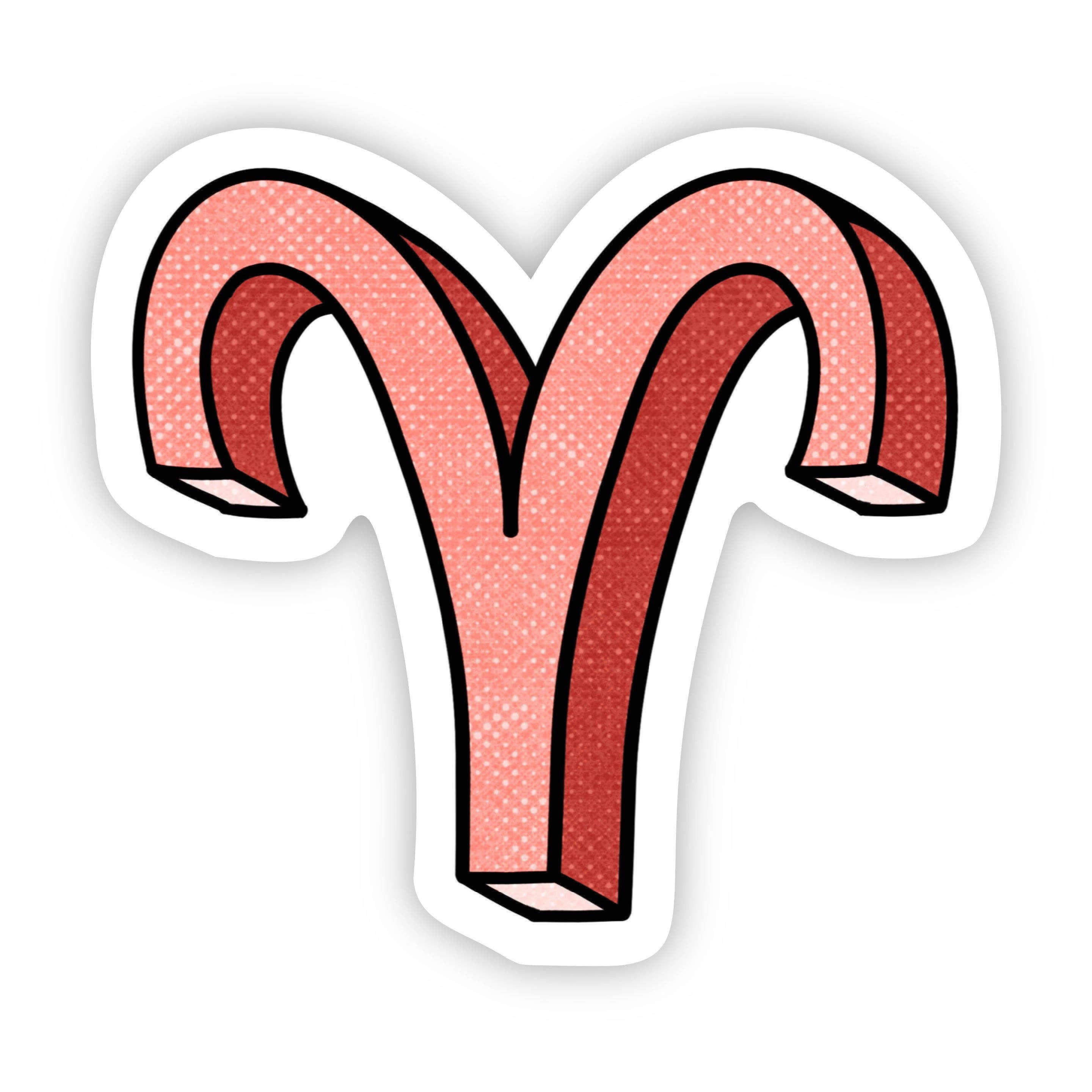 Aries Symbol Red